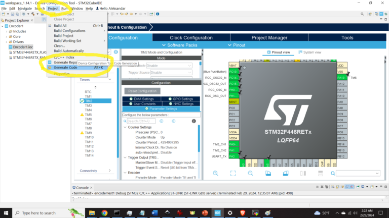 Interface Encoder With Stm32 Microcontroller And Read Encoder Angle Measurements Fusion Of