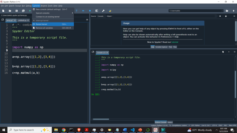 How To Configure And Run Spyder Python Editor In Virtual Environments Fusion Of Engineering
