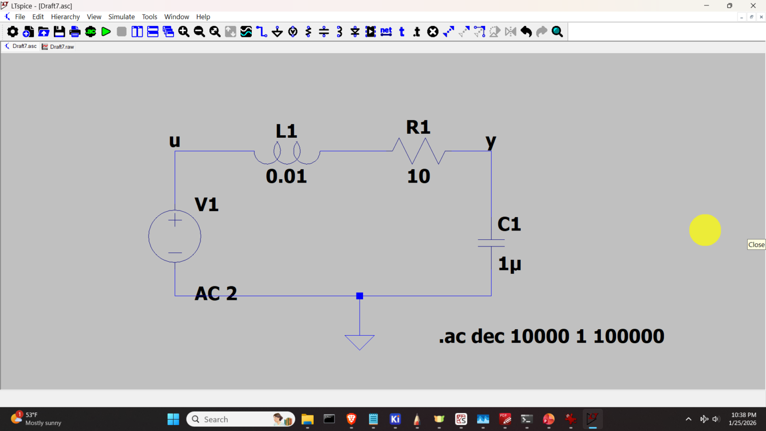 Generate Bode Plot in LTspice of RLC circuit – Fusion of Engineering ...